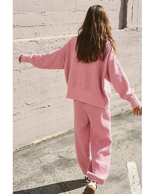 Free People Hailee Cardi Set in Pink | Lyst