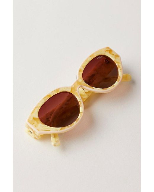 Free People Suki Polarized Cat-Eye Sunglasses in Red | Lyst UK