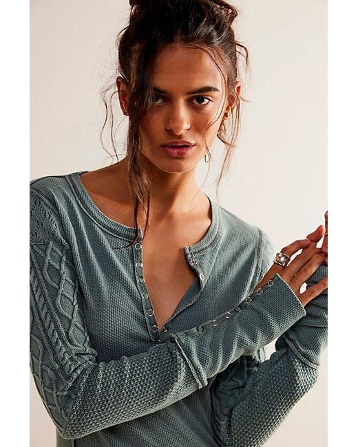 Free People We The Free Twisted Cable Cuff in Blue | Lyst