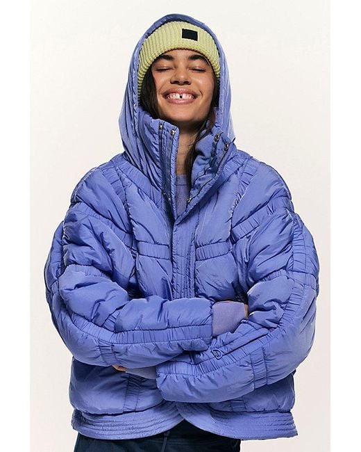 Fp Movement Shirr Enough Backpack Puffer in Blue | Lyst