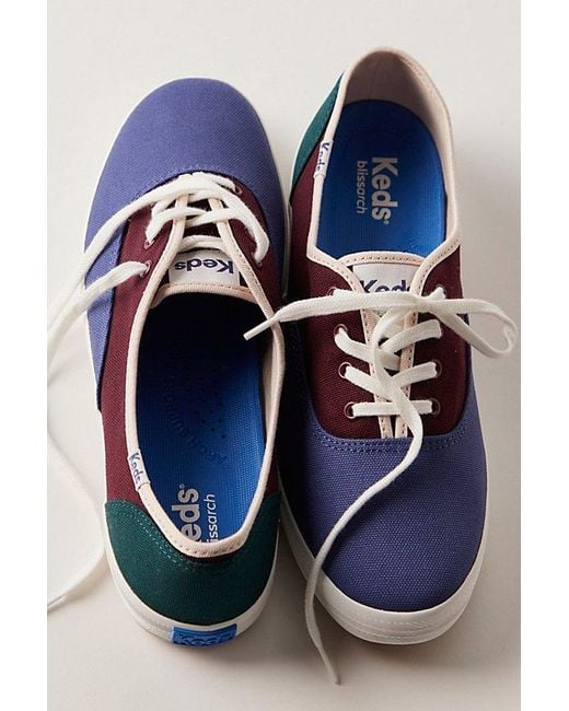 Keds Champion Canvas Lace-Up Sneakers in Blue | Lyst UK