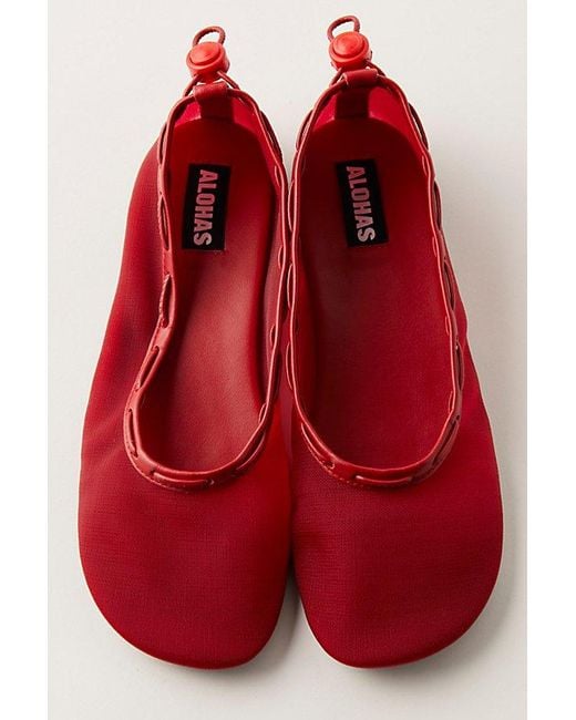 Alohas Gill Toggle Mesh Ballet Flats in Red | Lyst