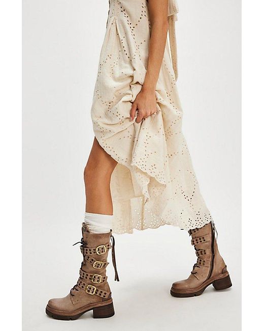 A.s.98 Ellington Moto Boots in White | Lyst