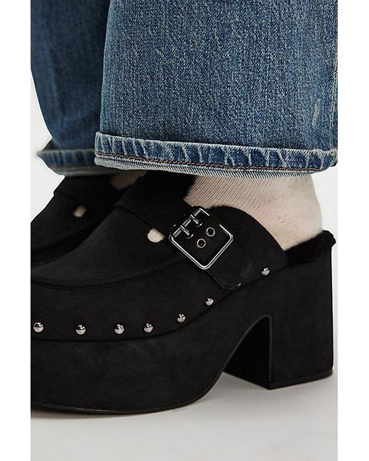 Free People Anya Suede Clogs in Blue | Lyst