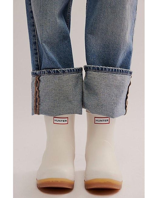 HUNTER Play Short Translucent Wellies in Blue | Lyst