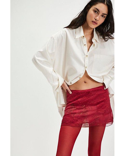 Nigel Preston Hand-Painted Fairy Micro Skirt in Red | Lyst