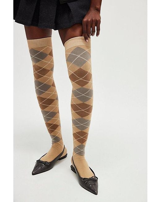 Free People Prep School Knee High Socks in Black | Lyst