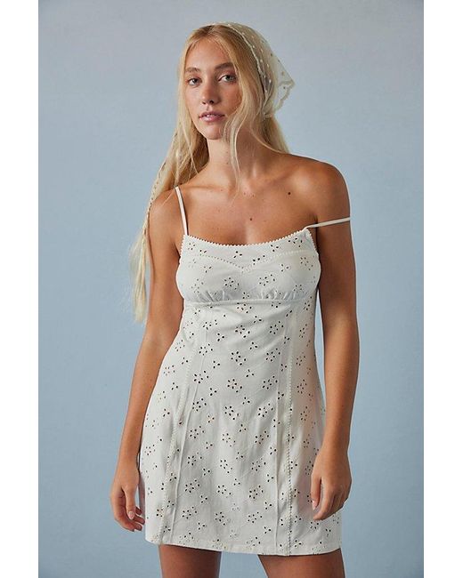 Free People Full Bloom Mini Slip in White | Lyst
