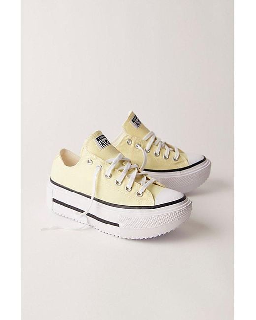 Converse Chuck Taylor All Star Lift Double Stack Sneakers in Natural | Lyst