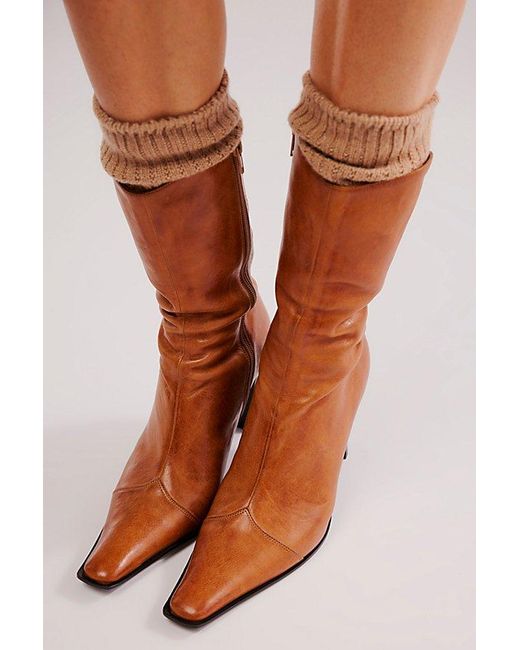 Jeffrey Campbell Sweet Talker Snip Toe Boots in Brown | Lyst