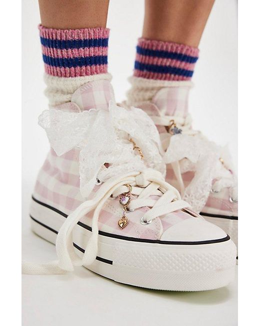 Converse Chuck Taylor All Star Gingham Lift High Top Sneakers | Lyst