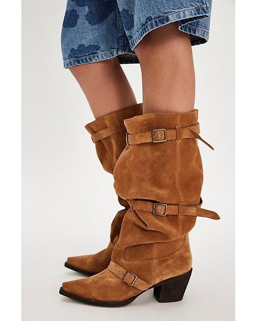 Jeffrey Campbell Harlowe Slouch Boots in Blue | Lyst UK