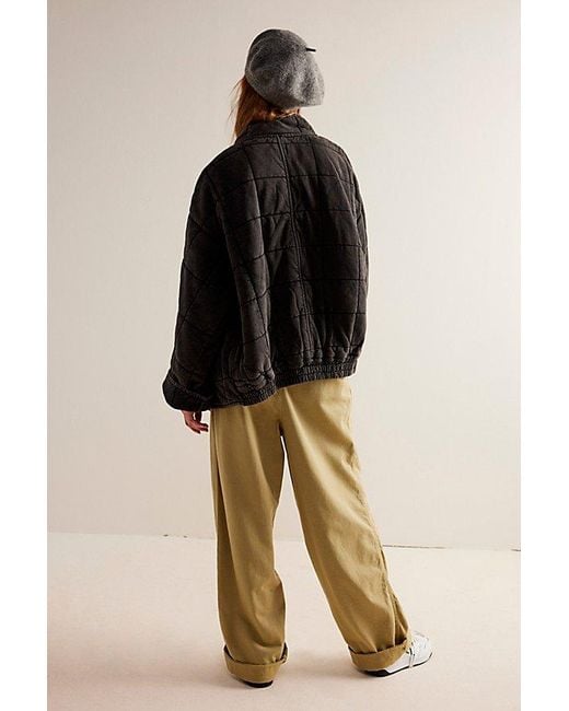 Free People Dolman Quilted Knit Jacket At In Black, Size: Small | Lyst UK