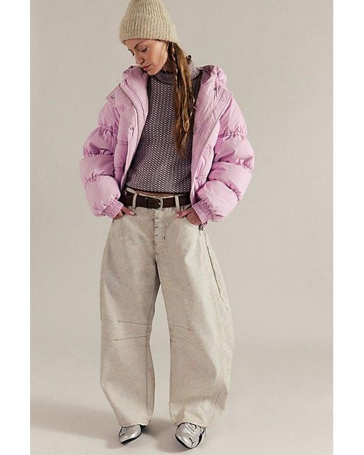 Free People Party Of One Solid Puffer Jacket in Pink | Lyst UK