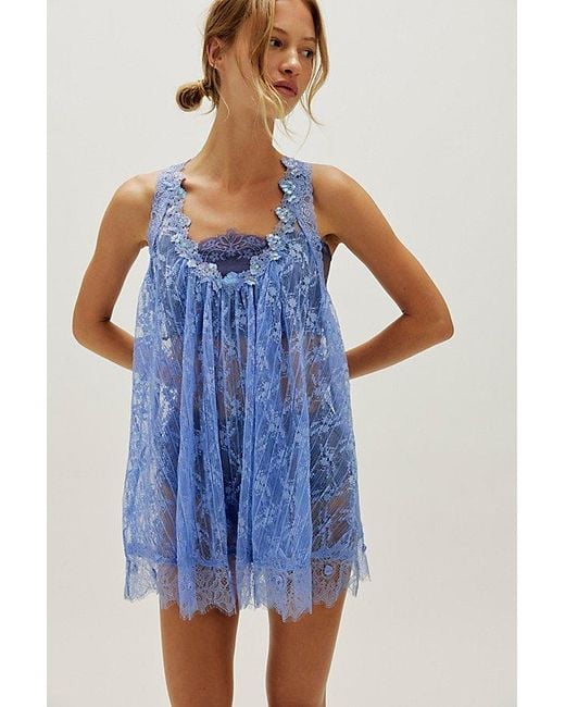 Intimately By Free People Good Taste Mini Slip By in Blue | Lyst UK