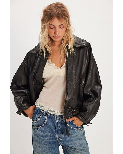 Free People Desert Moon Leather Jacket in Brown | Lyst