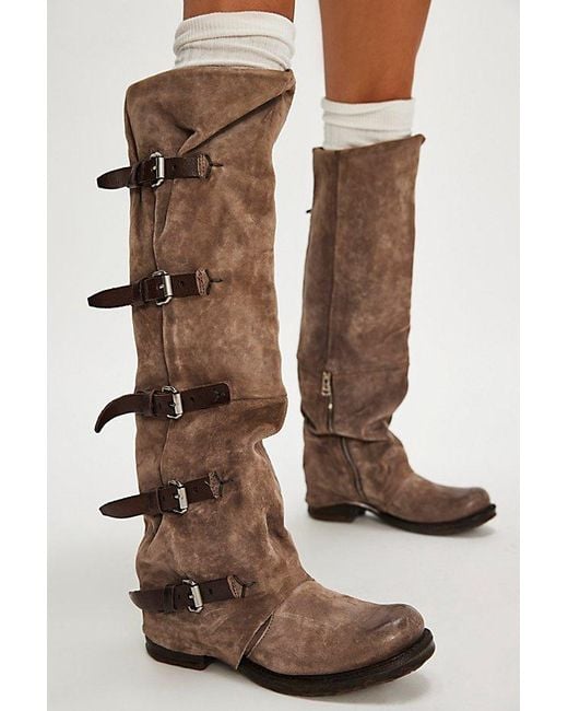 A.s.98 Tatum Over The Knee Boot in Natural | Lyst