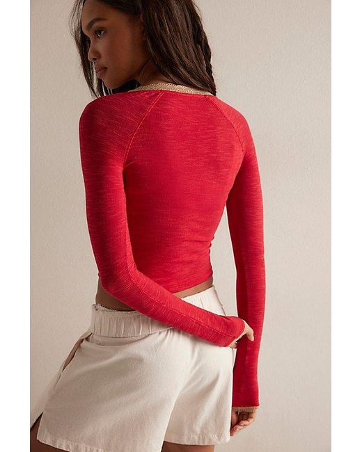Intimately By Free People A Little Bit Layering Top By in Red | Lyst UK