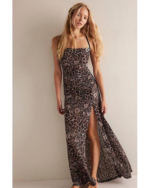 Intimately By Free People Concrete Jungle Maxi Slip By in Brown | Lyst UK
