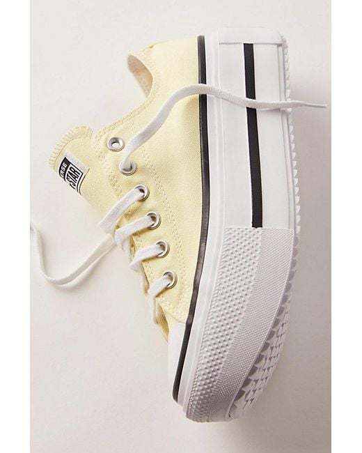 Converse Chuck Taylor All Star Lift Double Stack Sneakers in Natural | Lyst