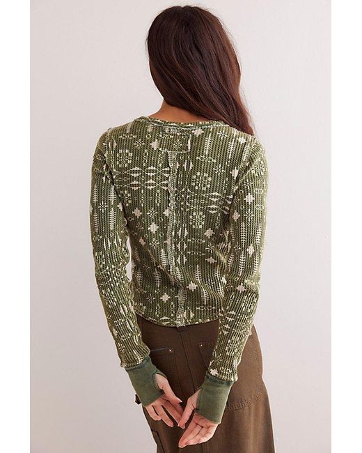 Free People We The Free Pretty Little Thermal in Green | Lyst