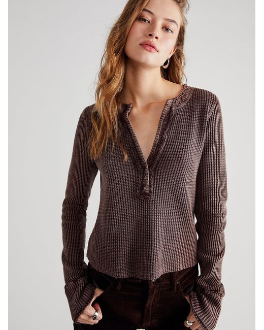 Free People Fp One Colt Thermal In Brown Lyst