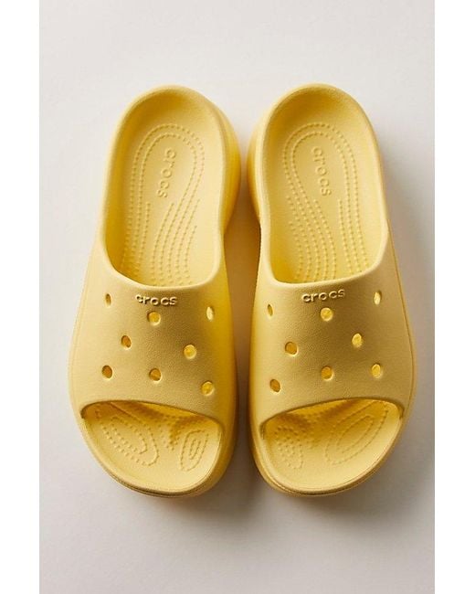Crocs™ Bae Slides in Yellow | Lyst