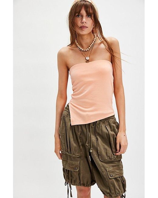 Free People Lola Side Tube Top in Green | Lyst