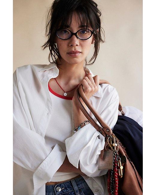 Free People Alexah Oval Light Readers in Black | Lyst