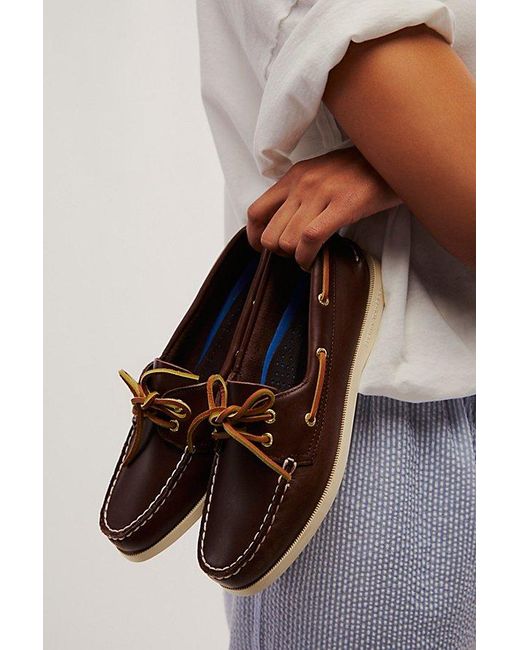 Sperry Top-Sider 2-eye Boat Shoes in Brown | Lyst