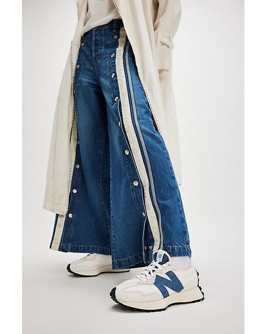 New Balance 327 Suede Sneakers in Blue | Lyst