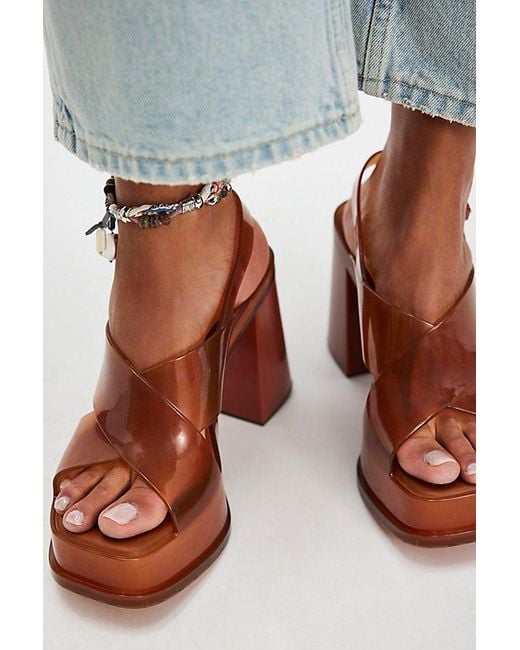 Melissa Dance Slingback Heels in Blue | Lyst