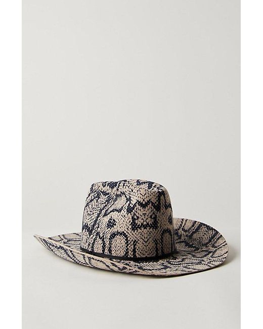 Free People Scorpio Snake Cowboy Hat in Gray | Lyst