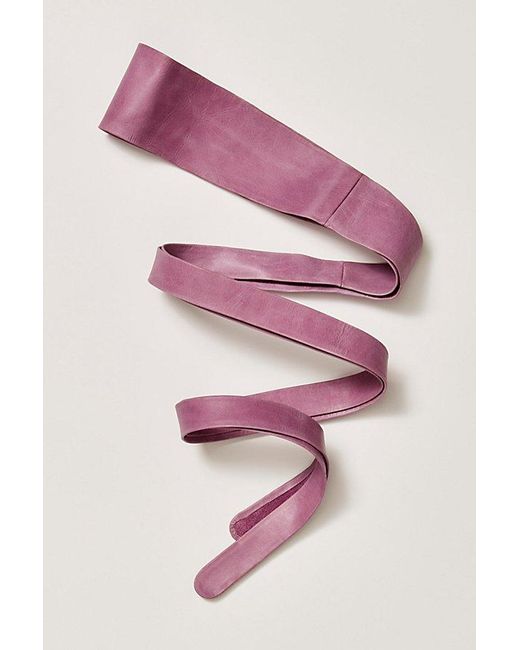 Ada Leather Obi Belt in Pink | Lyst UK