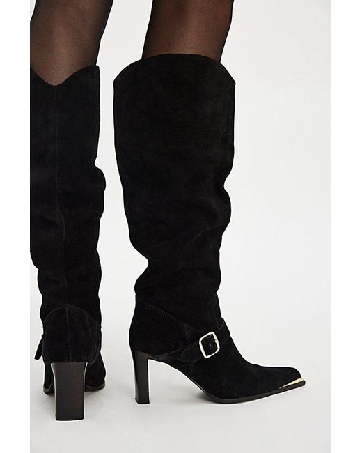 Free People Girls' Night Slouch Boots in Black | Lyst
