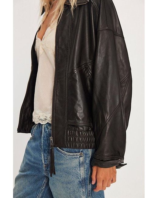 Free People Desert Moon Leather Jacket in Brown | Lyst