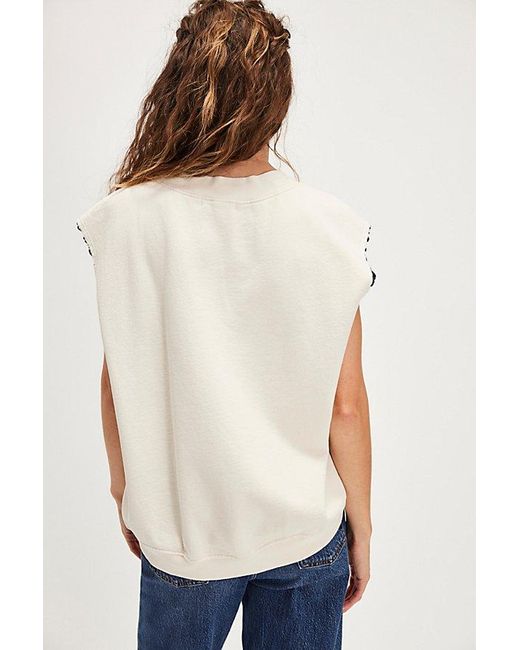 Ragabond Luck Of The Draw Vest Jacket in White | Lyst