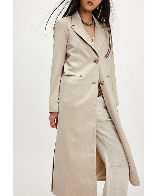 Free People Hailey Duster Jacket in Natural | Lyst