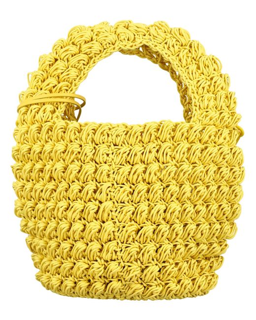 JW Anderson Popcorn Basketball Handbag in Yellow | Lyst
