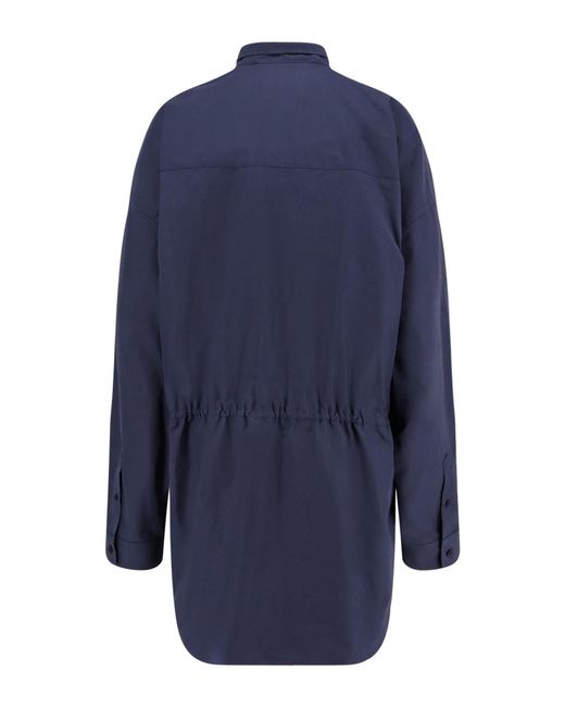 Balenciaga Garde-Robe Mini Shirt Dress in Blue | Lyst