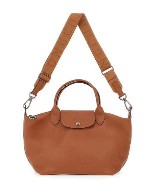 Longchamp Le Pliage Small Handbag in Brown | Lyst
