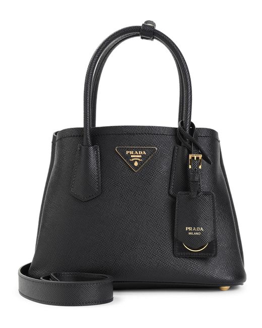 Prada Double Mini Handbag in Black | Lyst UK