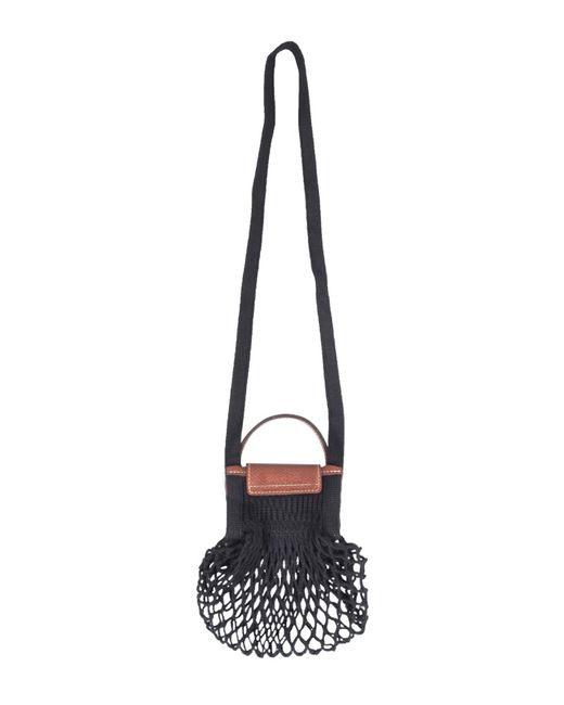 Longchamp Le Pliage Filet Xs Bucket Bag in White | Lyst