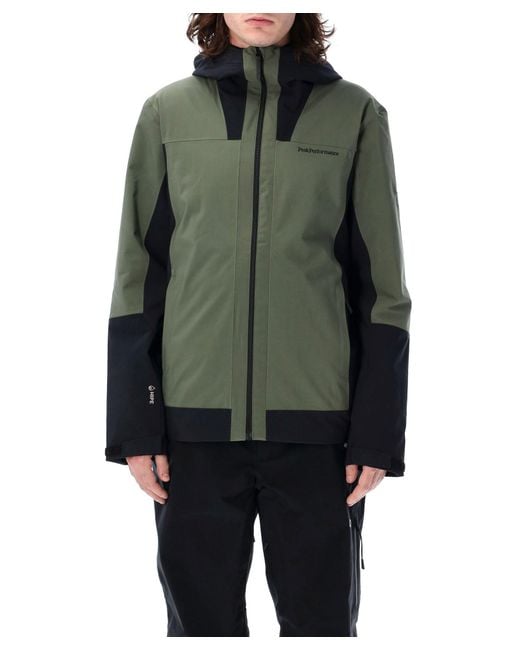 Peak Performance Rider Tech Insulated Ski Jacket in Green for Men | Lyst