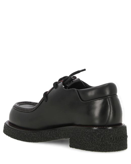 Ferragamo Defender Derby Shoes in Black for Men | Lyst