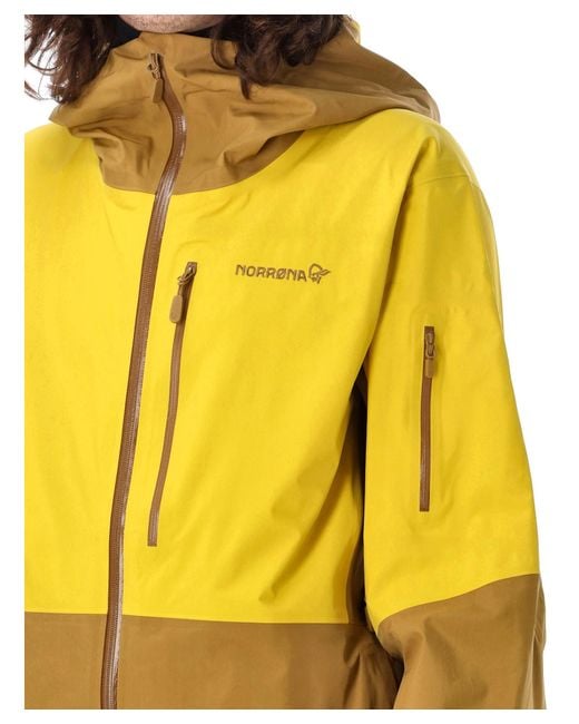 Norrøna Lofoten Gore-tex Ski Jacket in Yellow for Men | Lyst