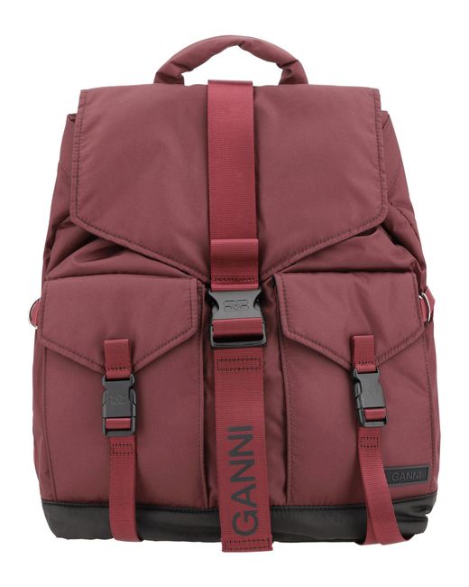 Ganni Backpack in Red | Lyst