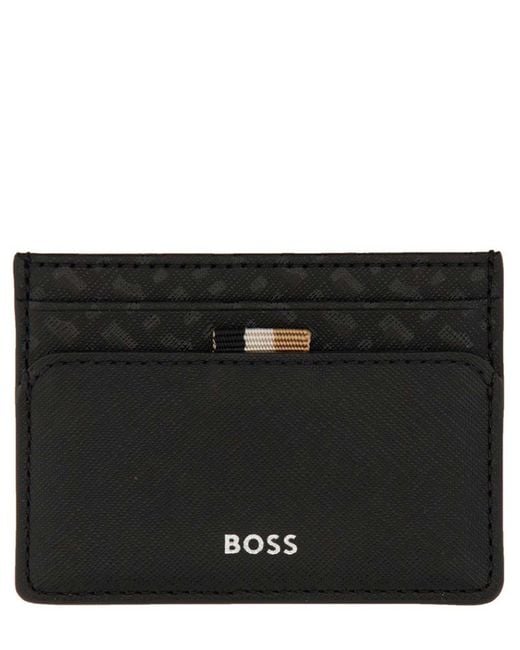 BOSS Zair Credit Card Holder in Black for Men | Lyst