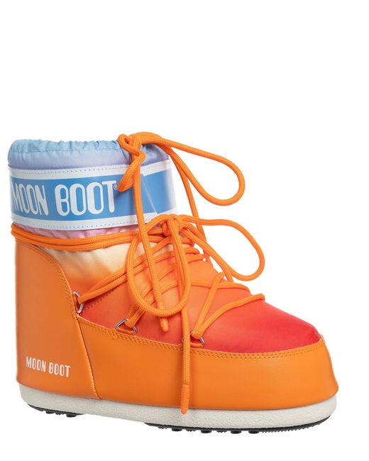 Moon Boot Icon Low Sunrise Snow Boots in Orange | Lyst