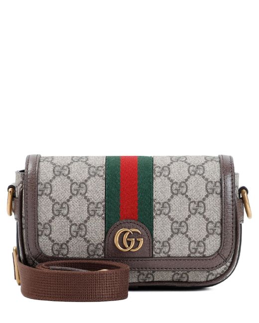 Gucci GG Supreme Super Mini Crossbody Bag in Gray for Men | Lyst